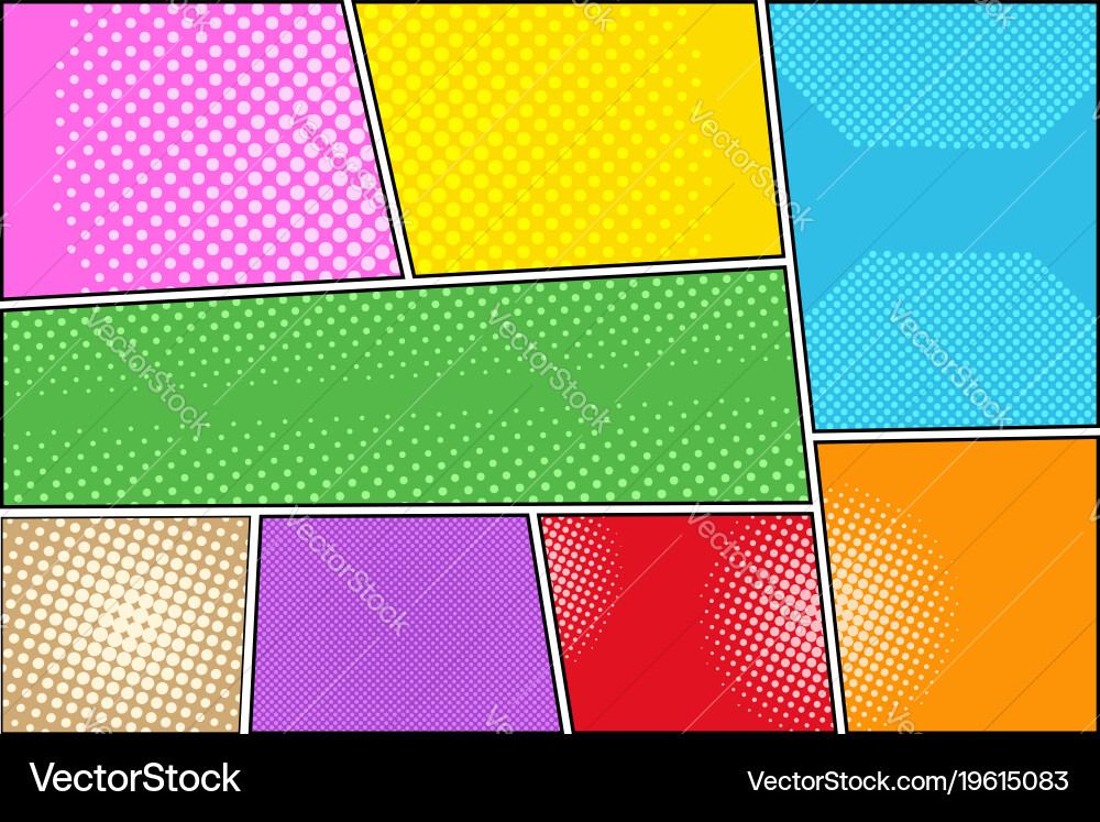 Comic book horizontal background Royalty Free Vector Image