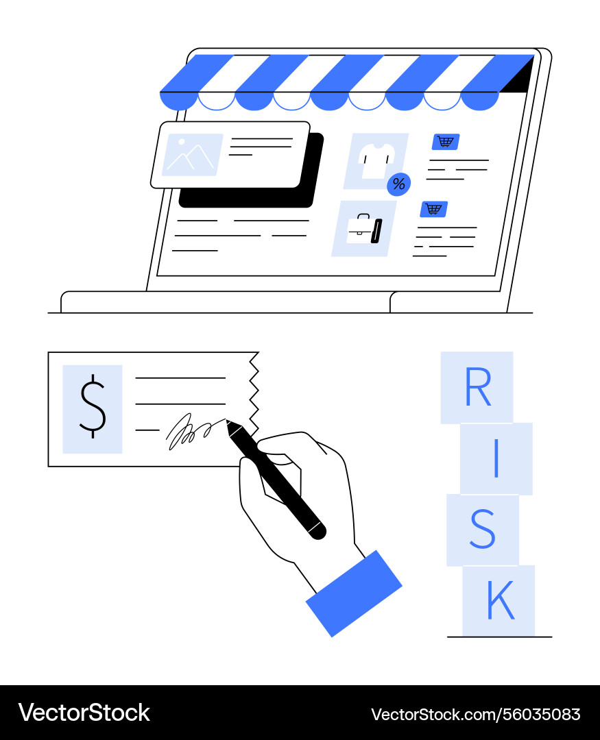 E-commerce platform overview with purchase Vector Image
