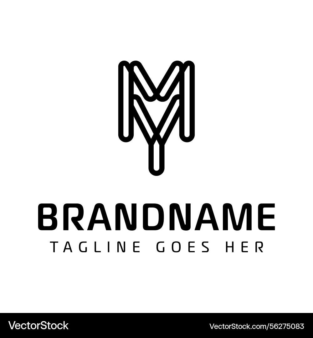 Letters my monogram logo for business Royalty Free Vector