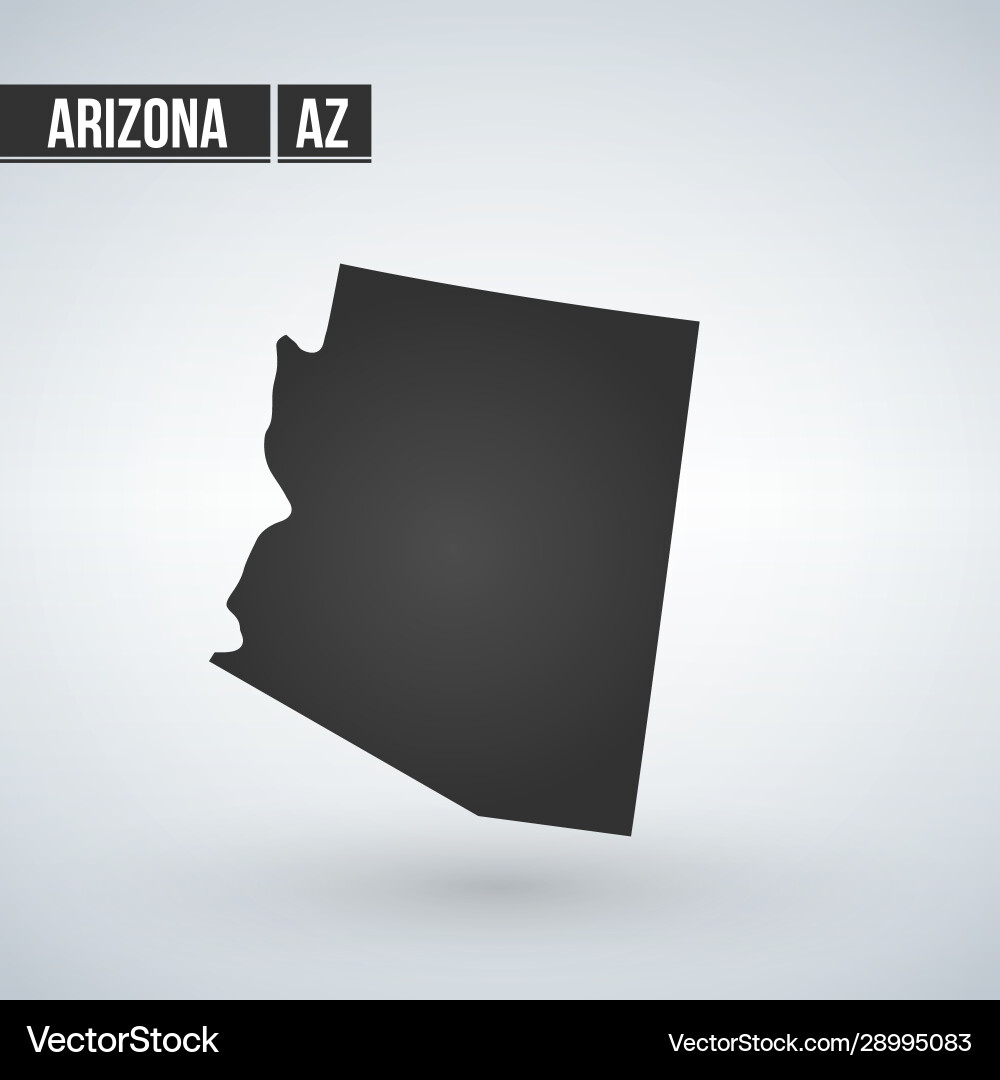 Map us state arizona on a white Royalty Free Vector Image