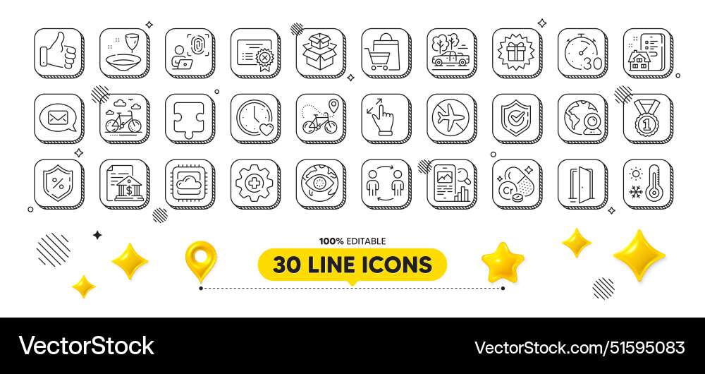 Messenger packing boxes and surprise gift line Vector Image