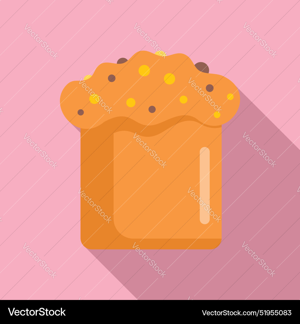 Traditional easter bread with icing and sprinkles Vector Image