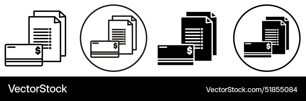 Credit history icon set collection for web Vector Image