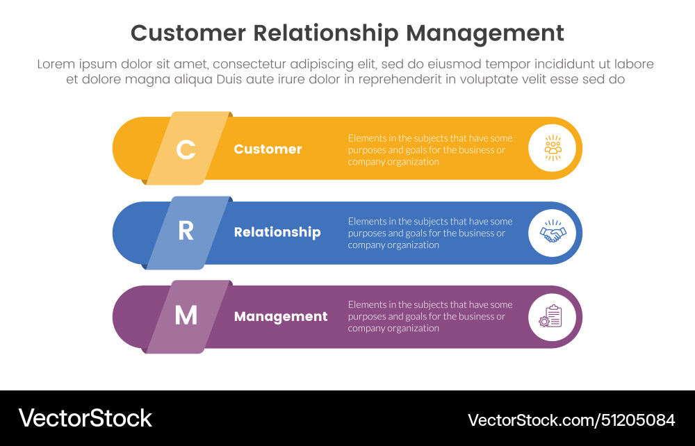 Crm customer relationship management infographic Vector Image
