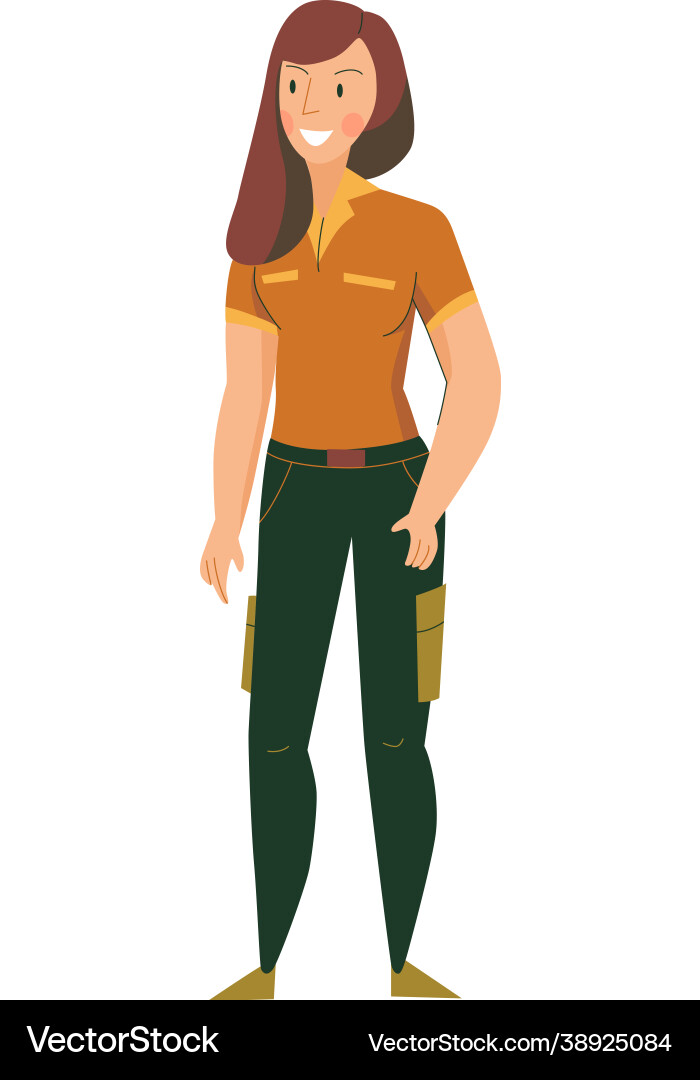 Flat zoo keeper Royalty Free Vector Image - VectorStock