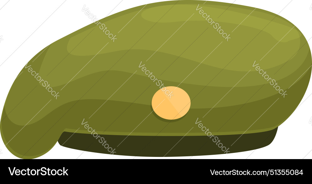 Fresh green beret cap Royalty Free Vector Image