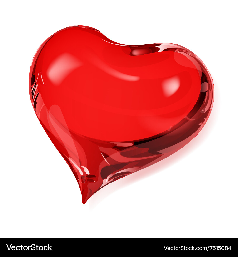 Rotes Herz Lizenzfreies Vektorbild - VectorStock