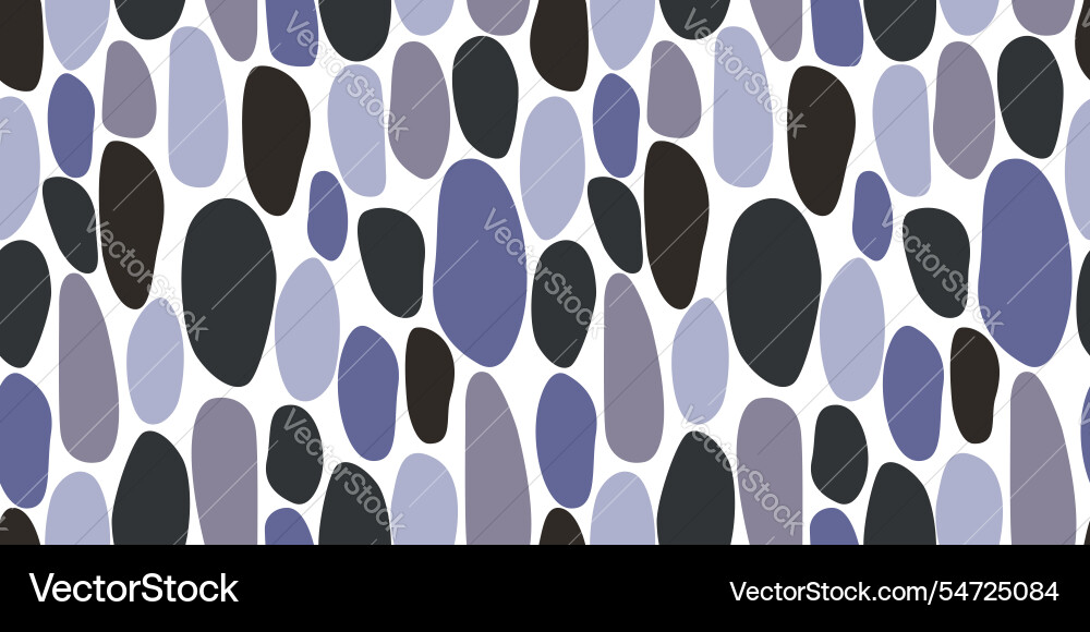 Simple seamless pattern of blue and black rocks Vector Image