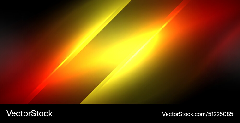 Amber red and orange light beams create a fiery Vector Image