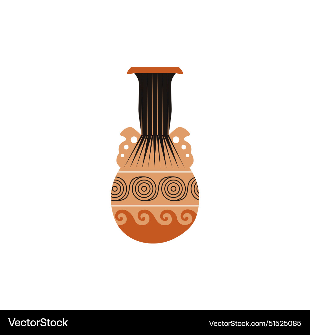 Ancient greece amphora with traditional ornament Vector Image