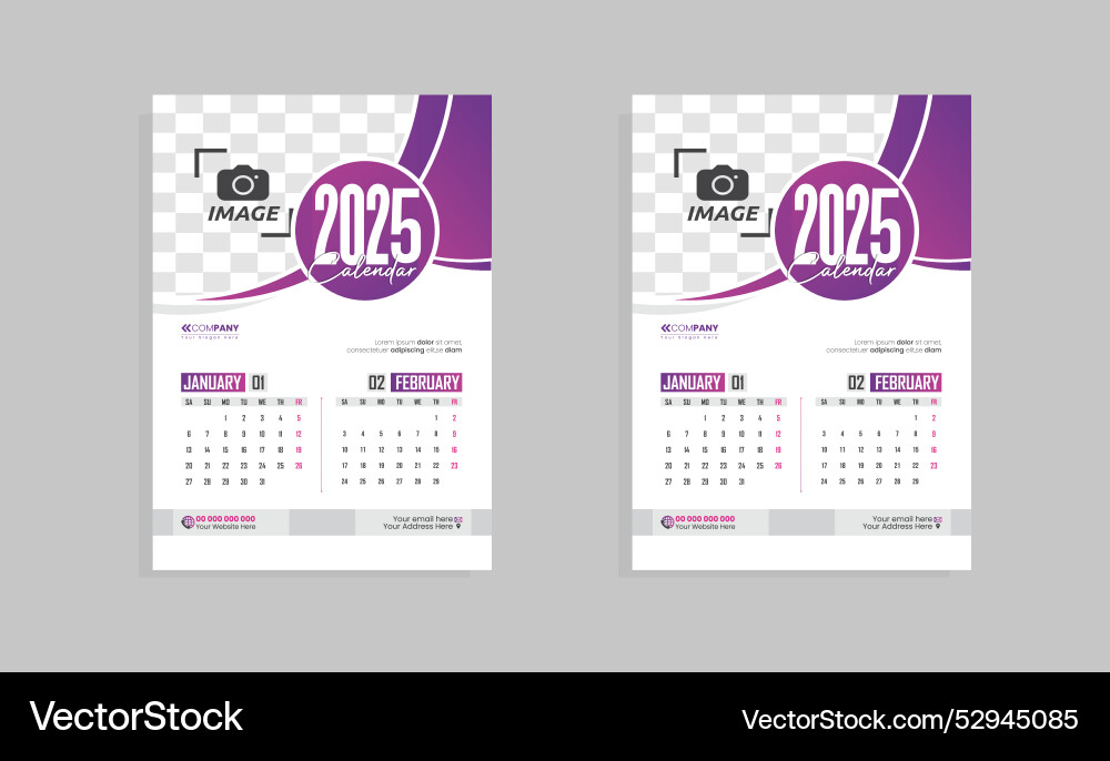 Calendar design Royalty Free Vector Image - VectorStock