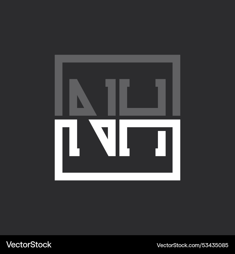 Creative modern minimalist nh letter logo design Vector Image