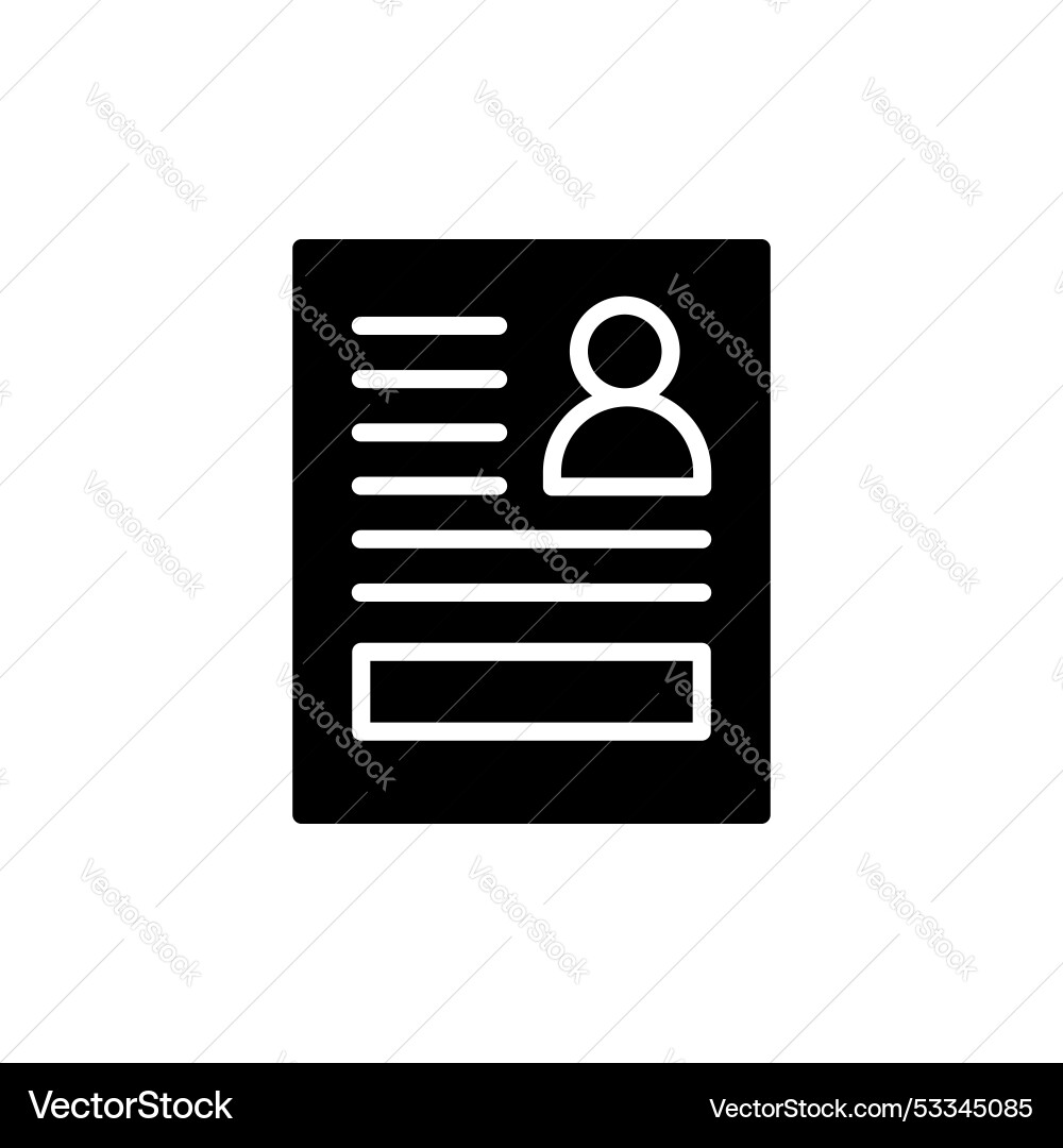 Criminal record line icon isolated on white Vector Image