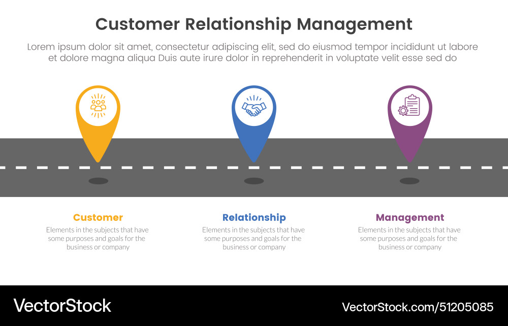 Crm customer relationship management infographic Vector Image