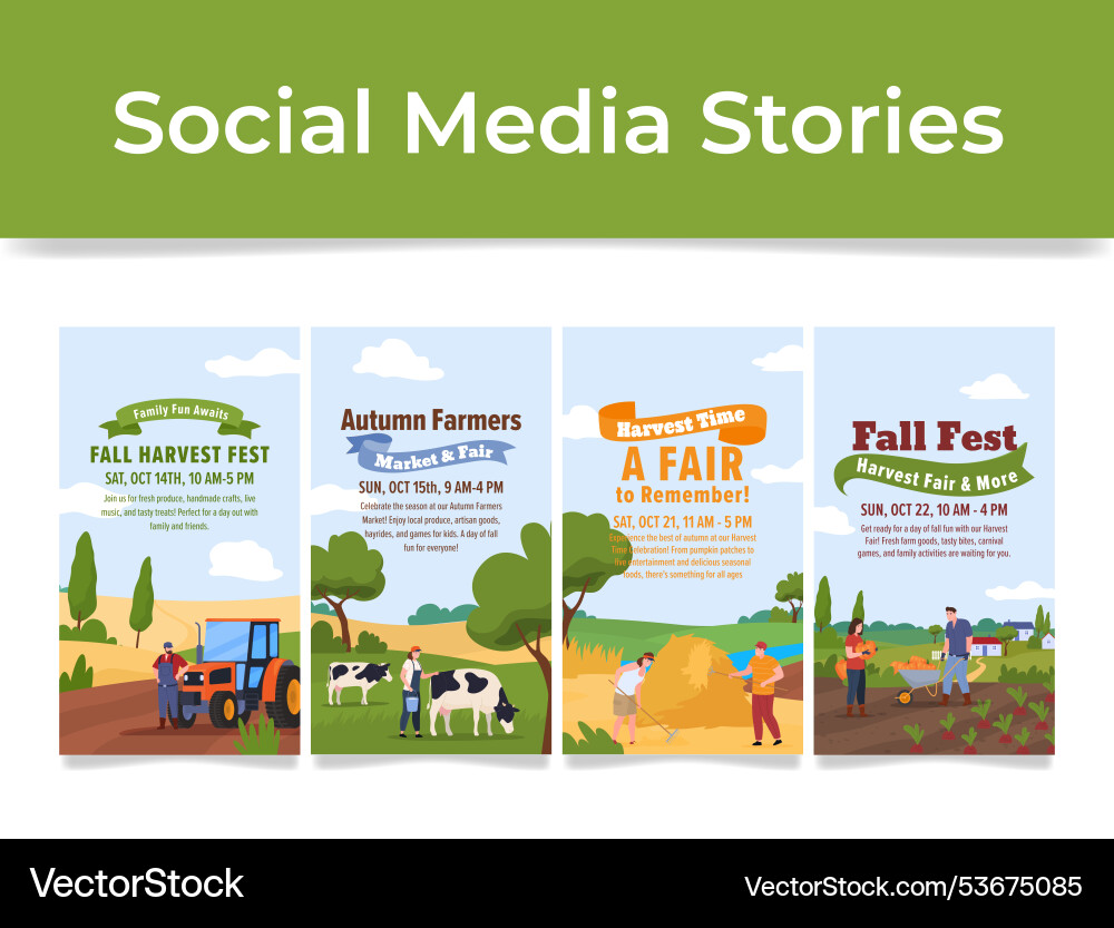 Fall Fair Banners - Harvest & Family Fun Vector Image