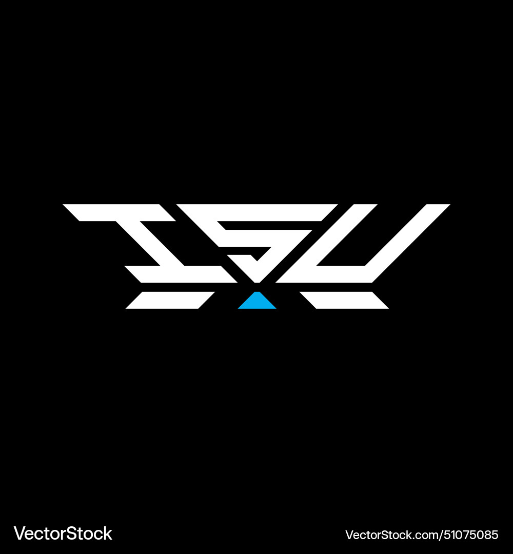 Isu letter logo design simple and modern Vector Image
