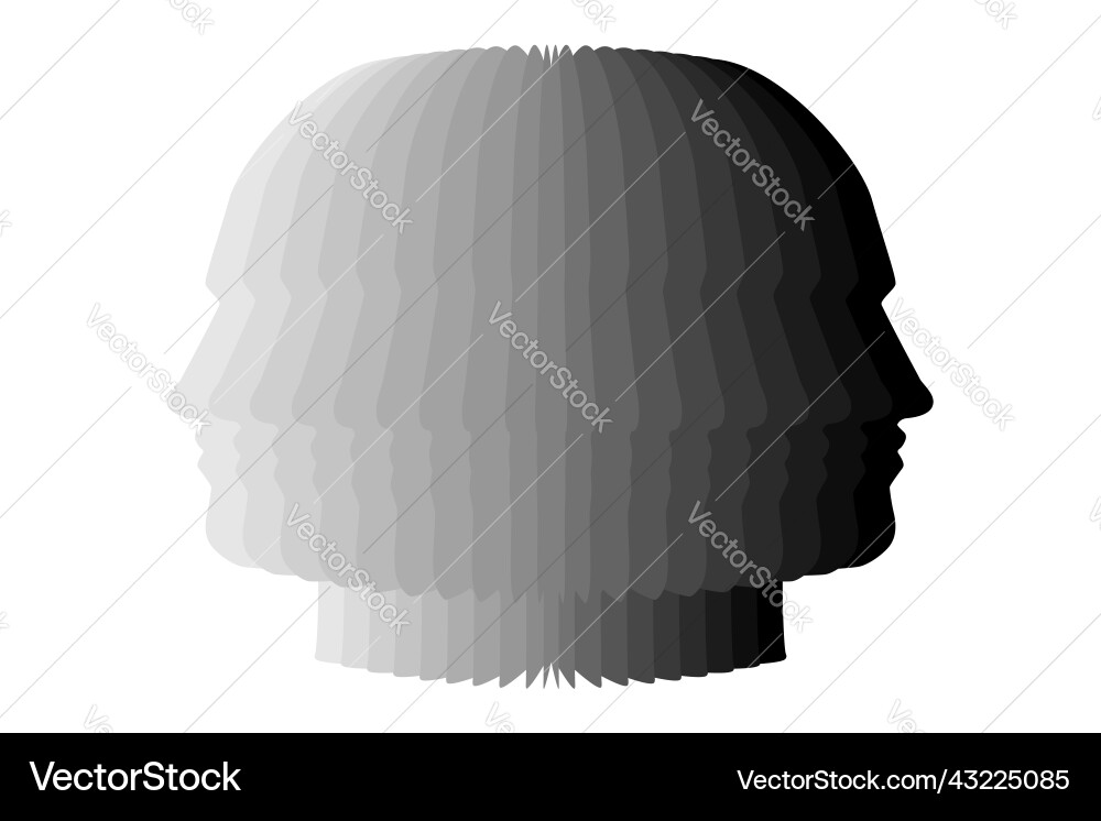 Multifaceted human head icon Royalty Free Vector Image