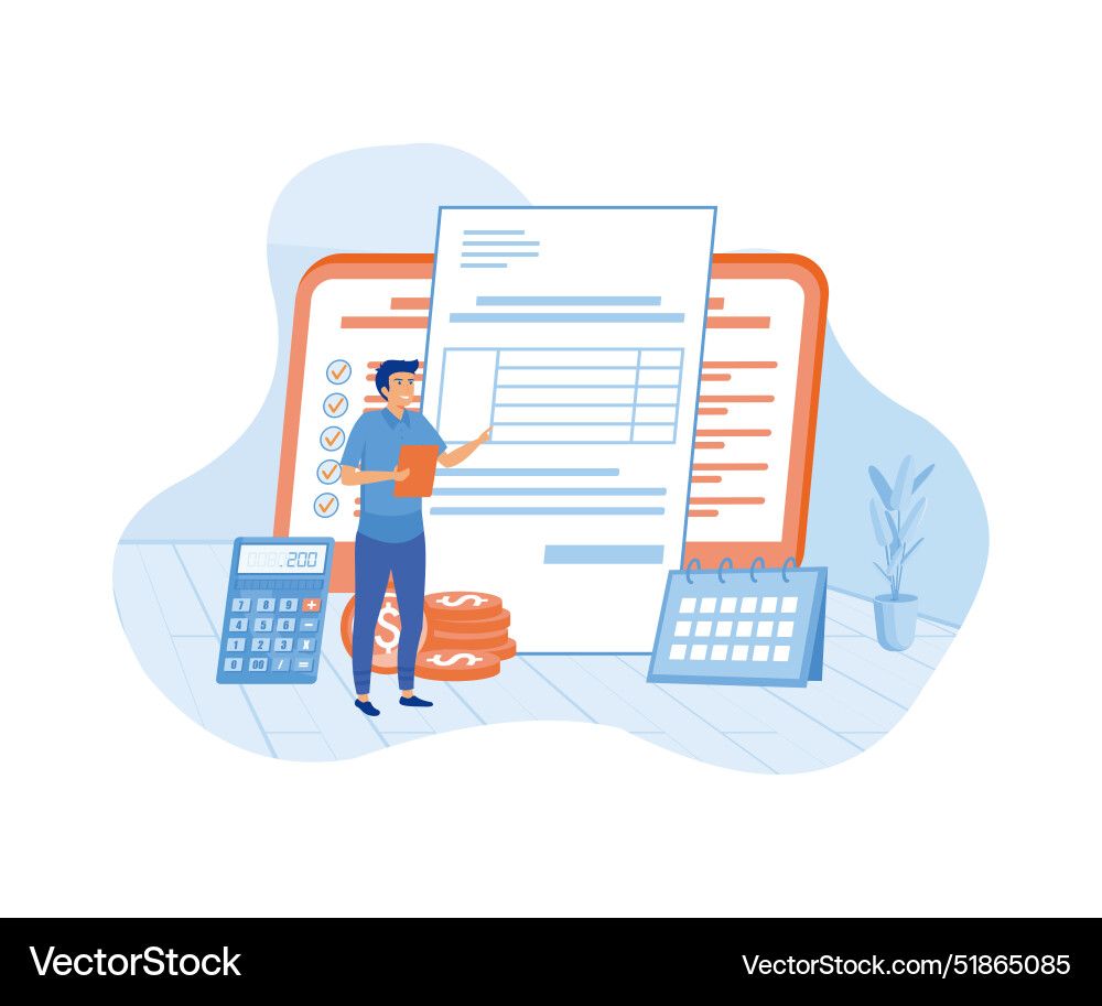 Payroll money statement and work salary payment Vector Image