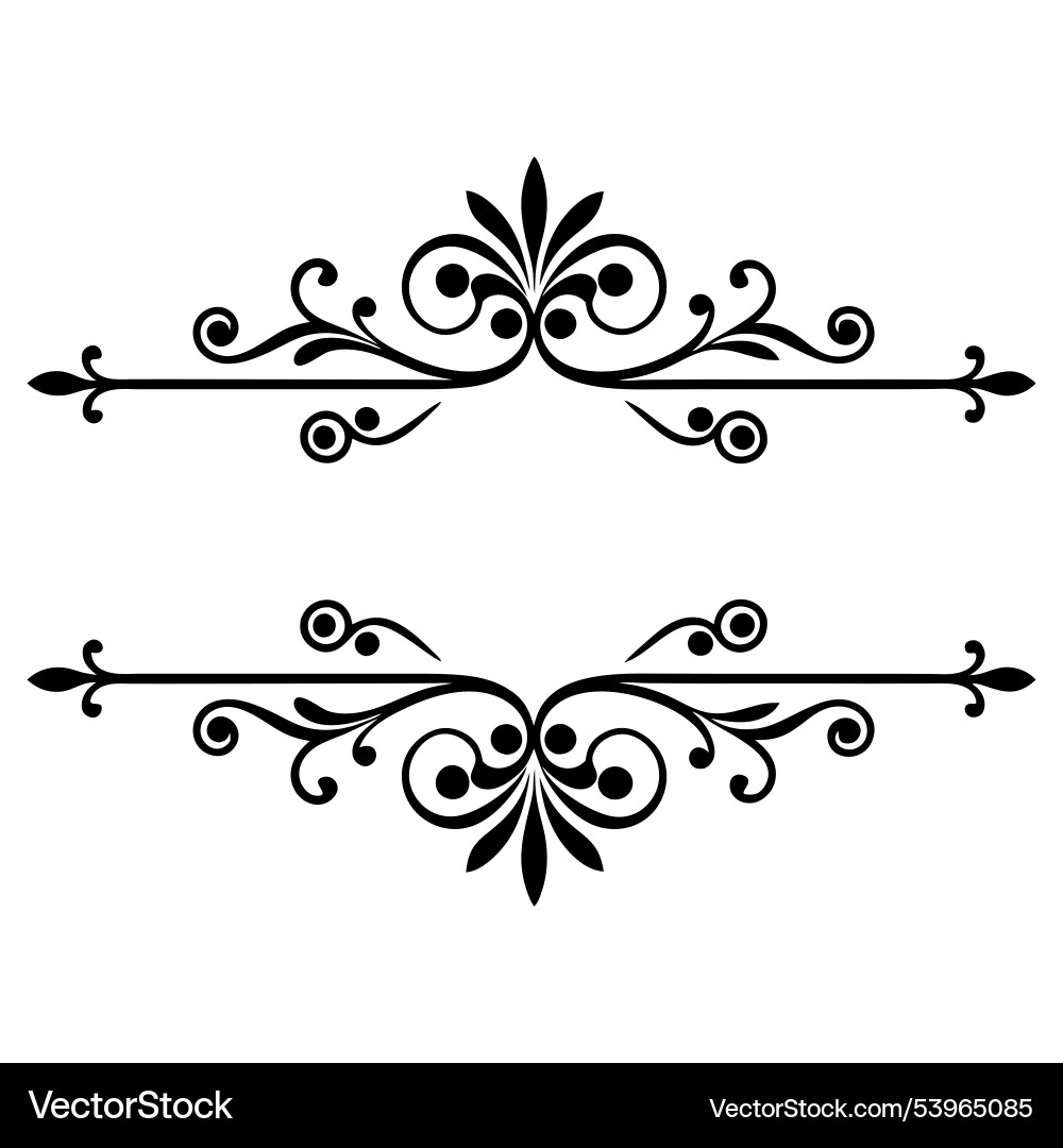 Various decorative text dividers set Royalty Free Vector
