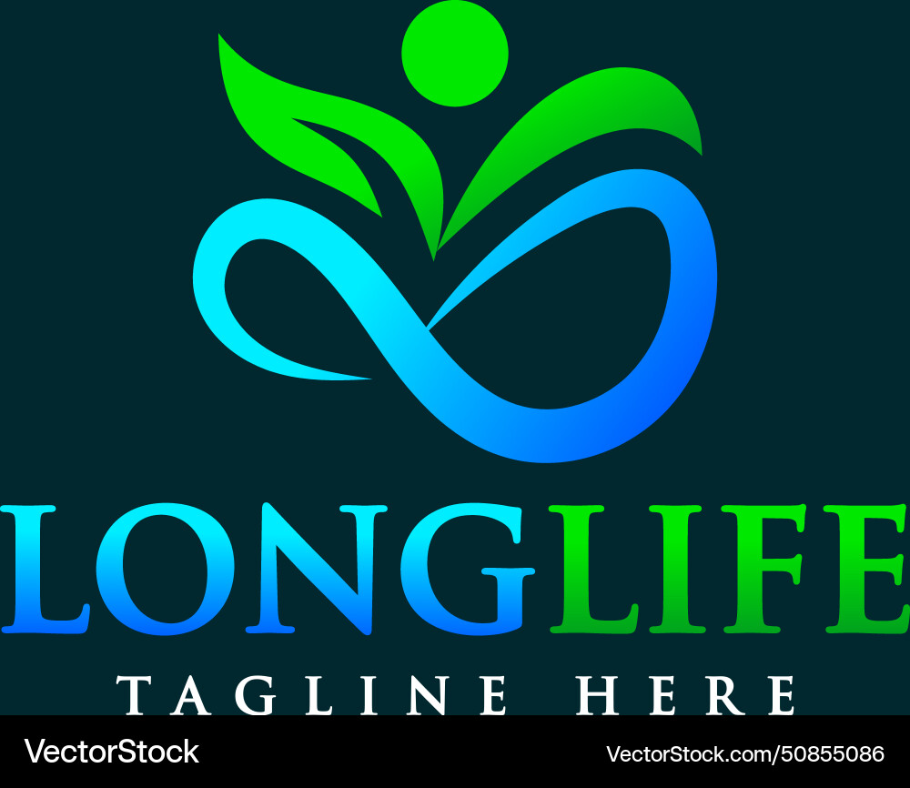 Allahs blessing infinity healthy long life logo Vector Image