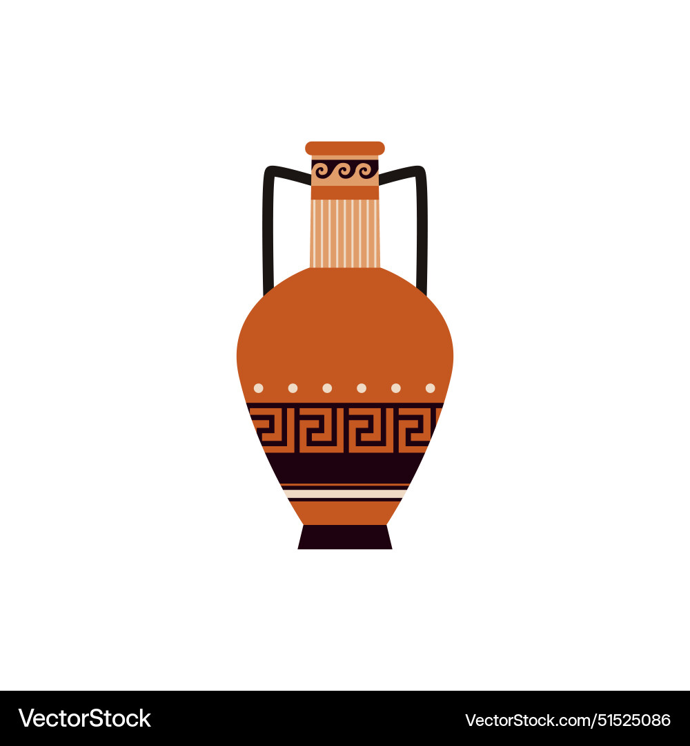 Ancient greece amphora with traditional ornament Vector Image