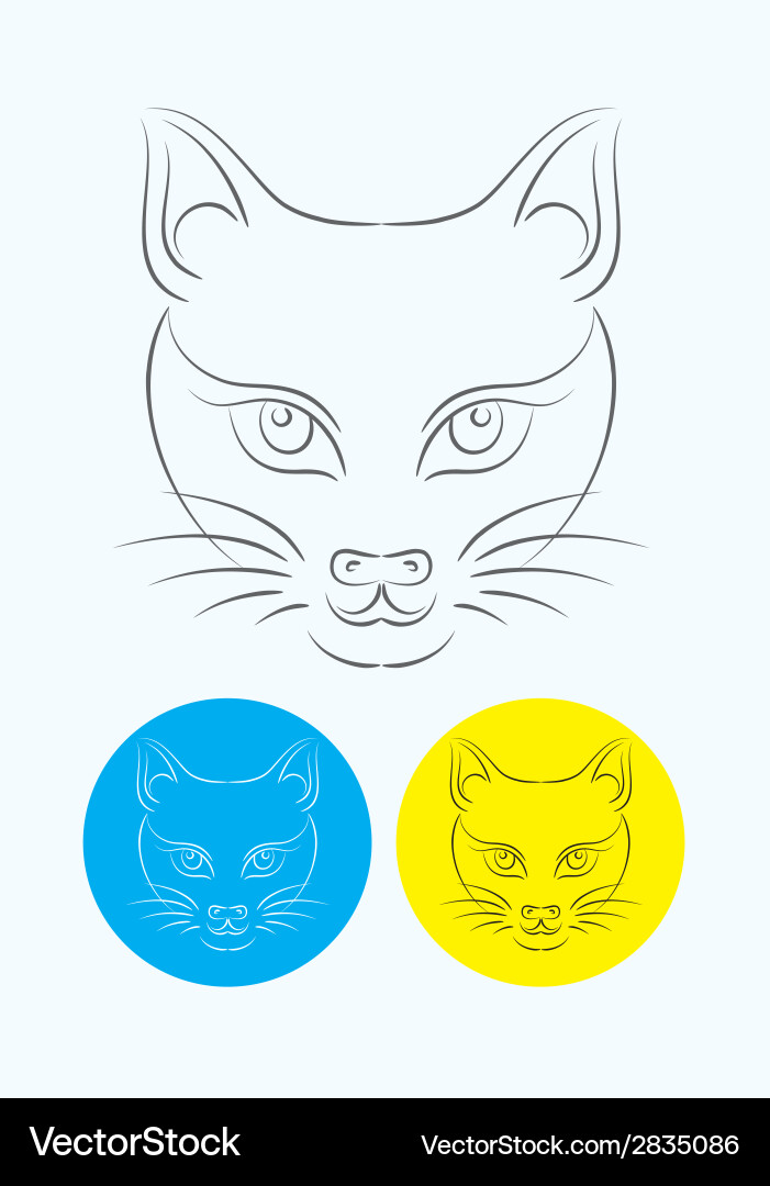 Cat face Royalty Free Vector Image - VectorStock