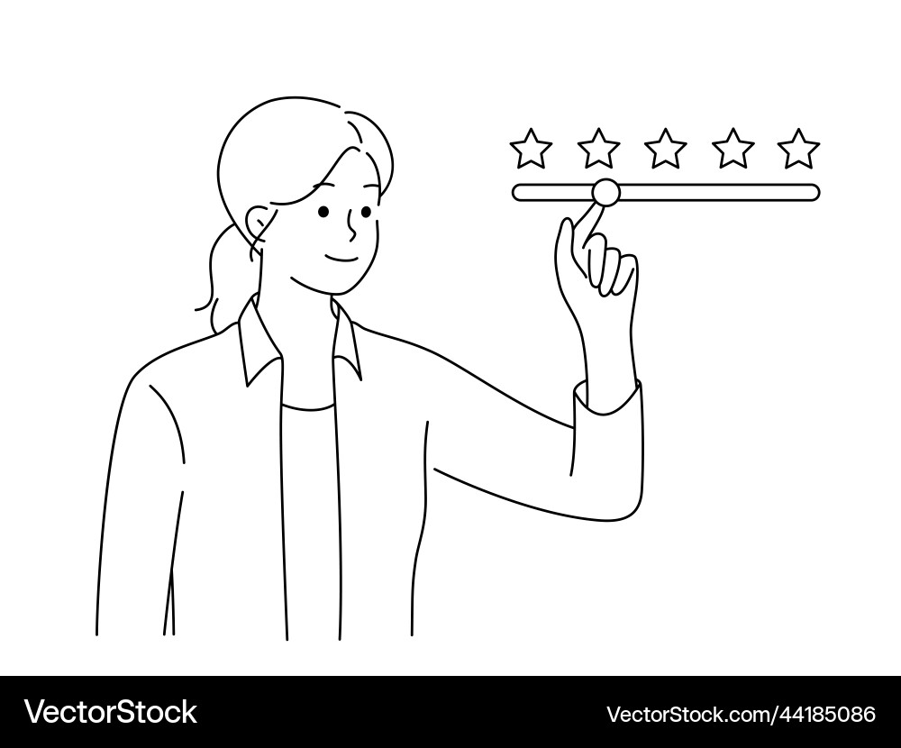 Customer give feedback to service Royalty Free Vector Image