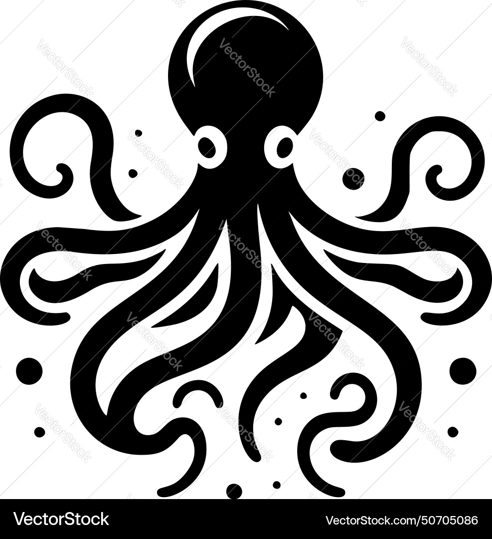 Elegant octopus design Royalty Free Vector Image