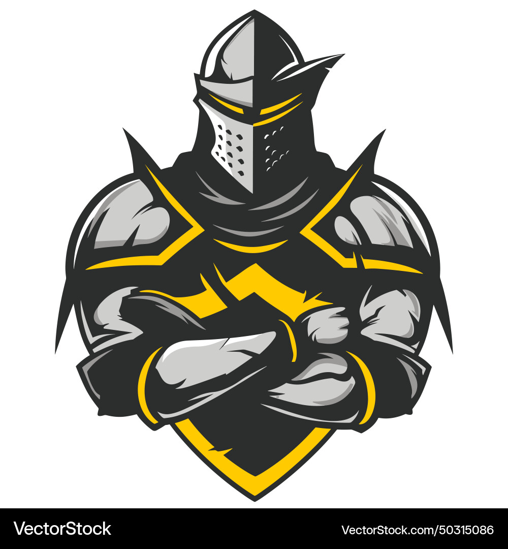 Esport logotype knight icon sticker warrior Vector Image