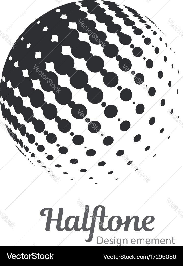 Logo halftone design element Royalty Free Vector Image