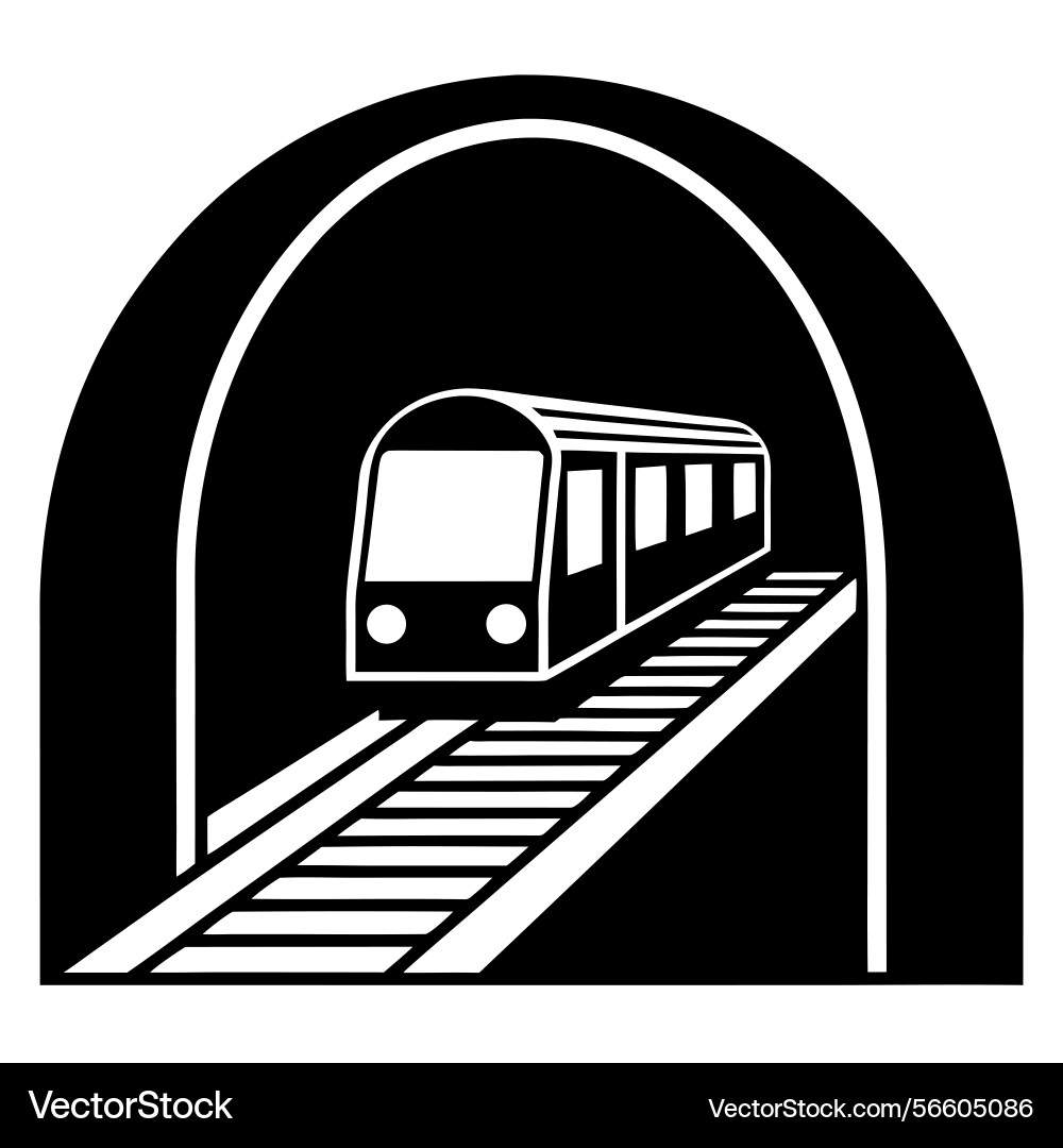 Minimalist Subway Train Royalty Free Vector Image