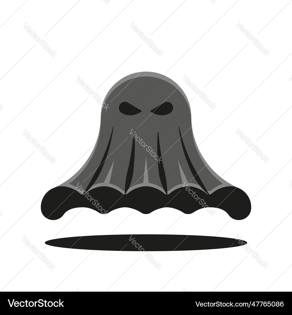 Sheet ghost logo cartoon character fictional Vector Image