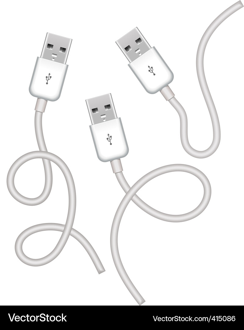 Usb plugs Royalty Free Vector Image - VectorStock