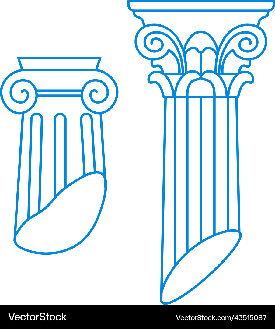 Ancient Greek Column Royalty Free Vector Image