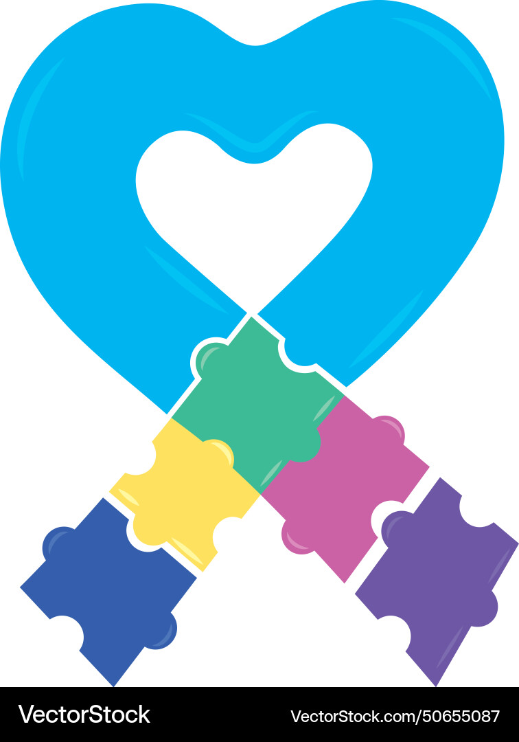 Autism day celebration design Royalty Free Vector Image