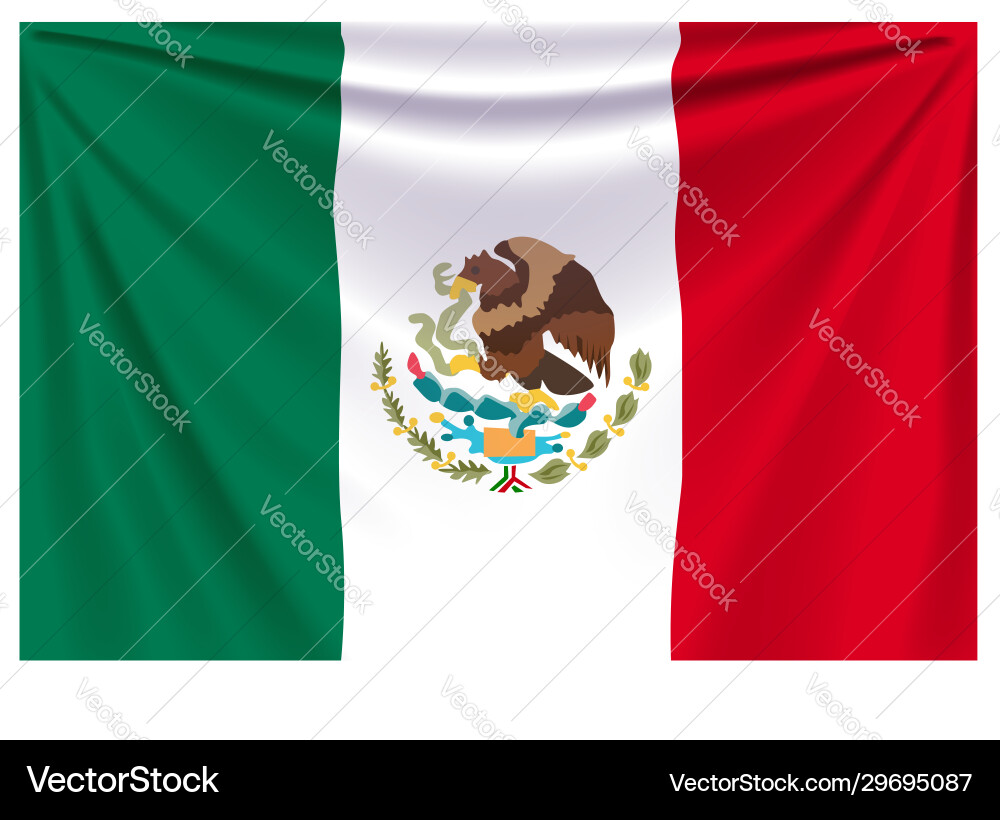 Back flag mexico Royalty Free Vector Image - VectorStock