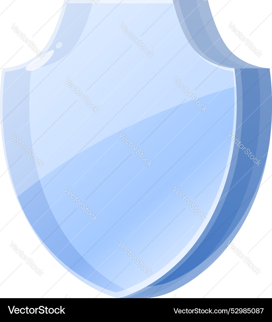 Blue shield providing protection with strong Vector Image
