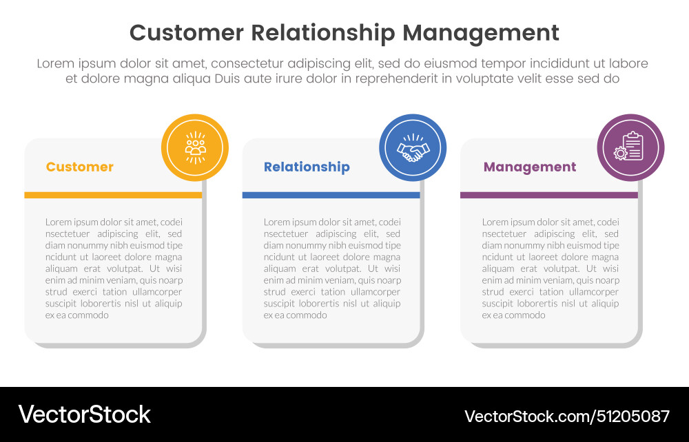 Crm customer relationship management infographic Vector Image