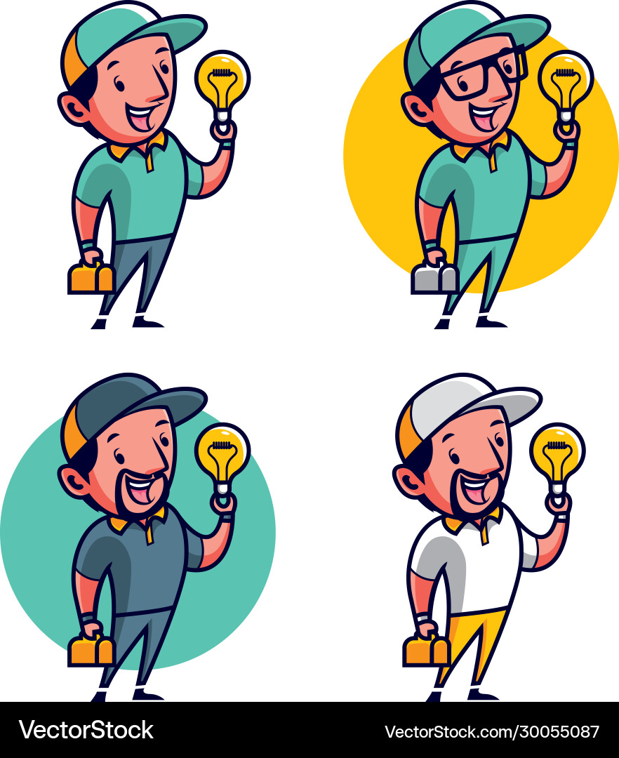 Electric Character Mascot Royalty Free Vector Image