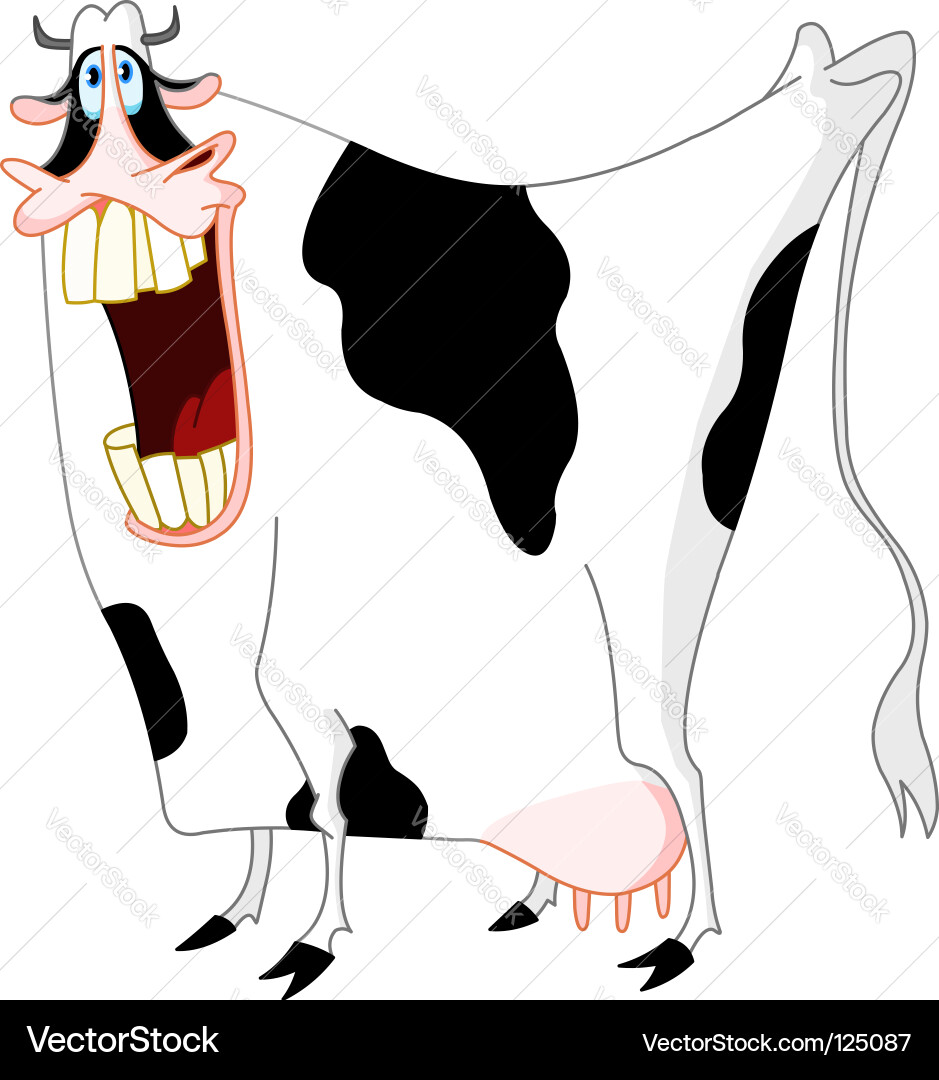 Funny cow Royalty Free Vector Image - VectorStock