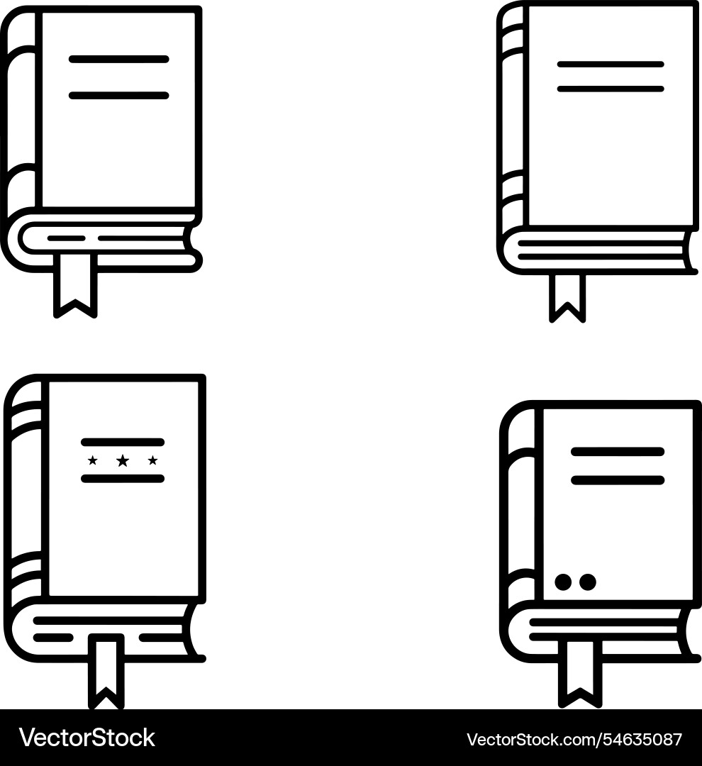 Icon of a closed book Royalty Free Vector Image