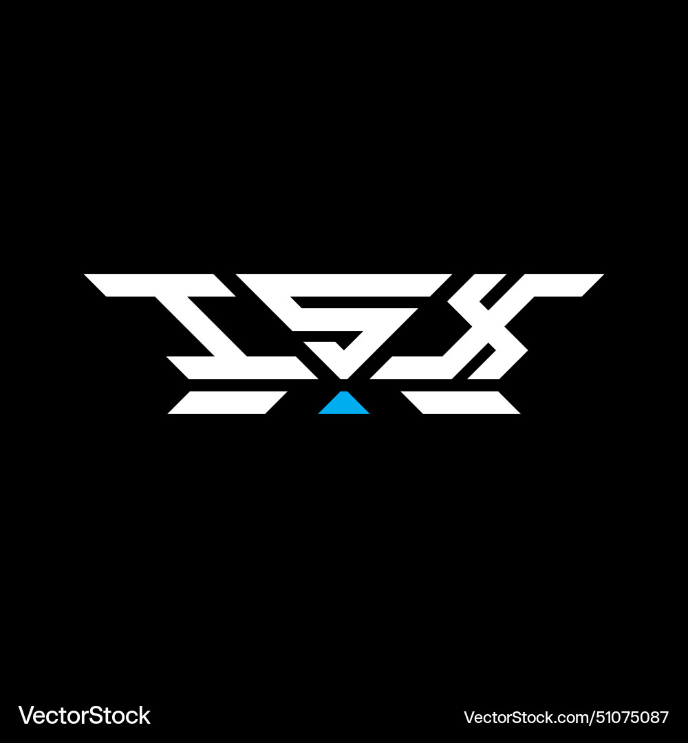 Isx letter logo design simple and modern Vector Image