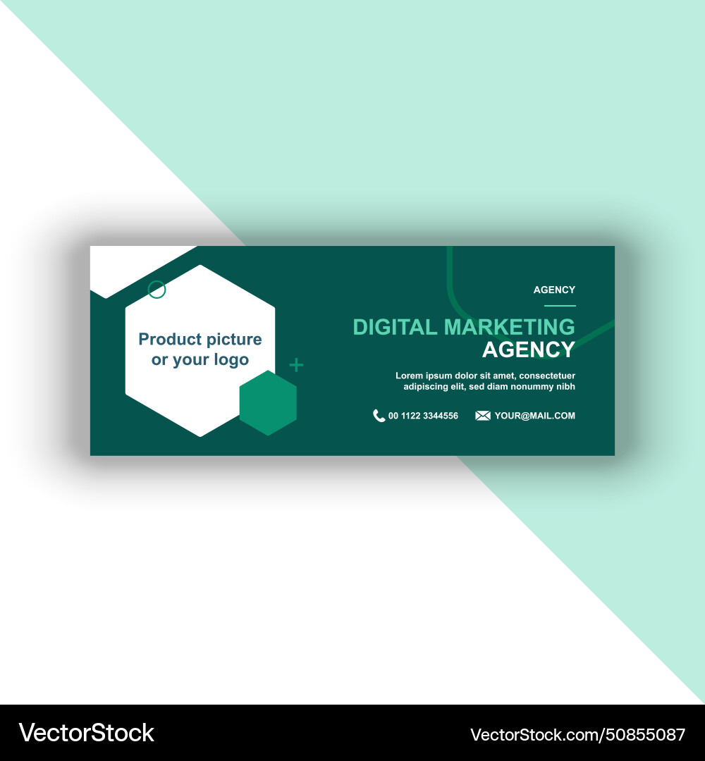 Marketing banner template Royalty Free Vector Image