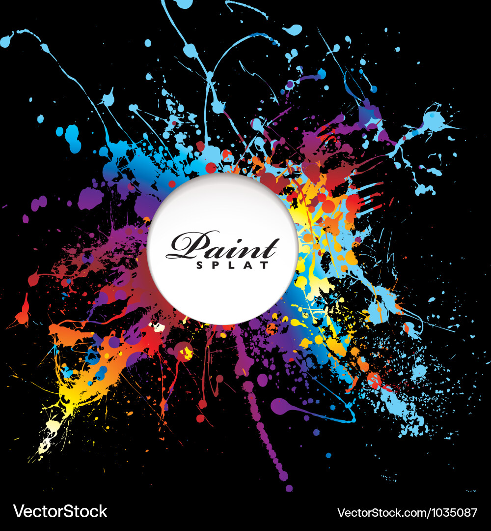 Paint splat space Royalty Free Vector Image - VectorStock