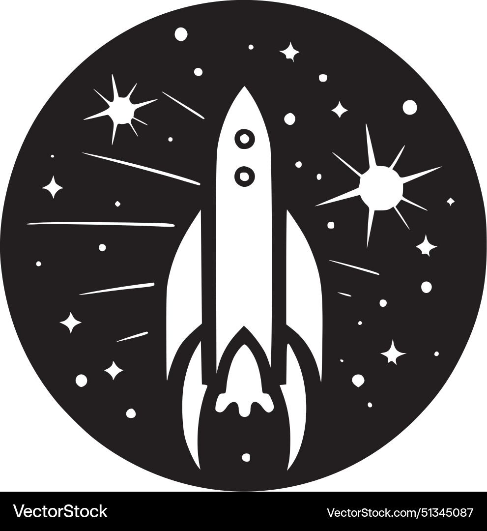 Space - minimalist and simple silhouette Vector Image