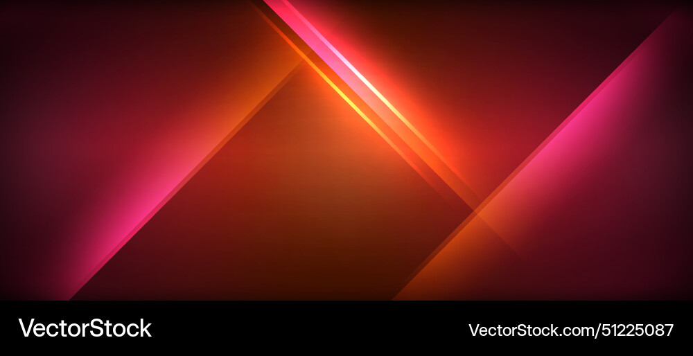 Vibrant red and orange beam on black backdrop Vector Image