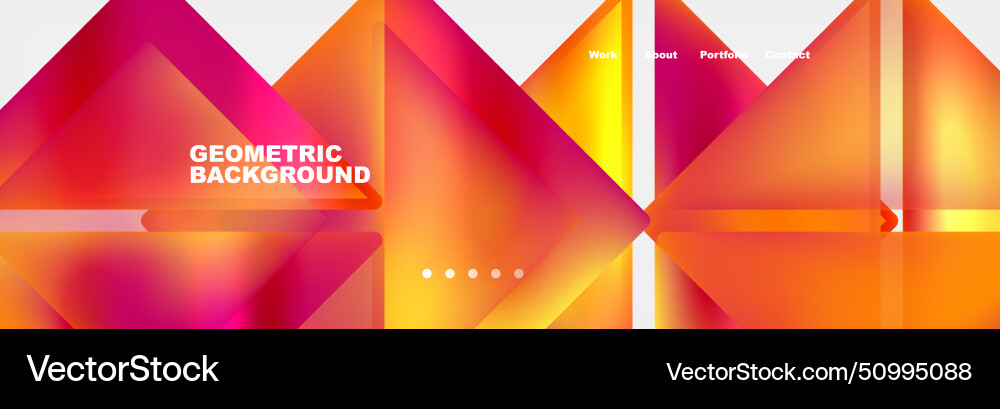 A colorful geometric background with triangles Vector Image