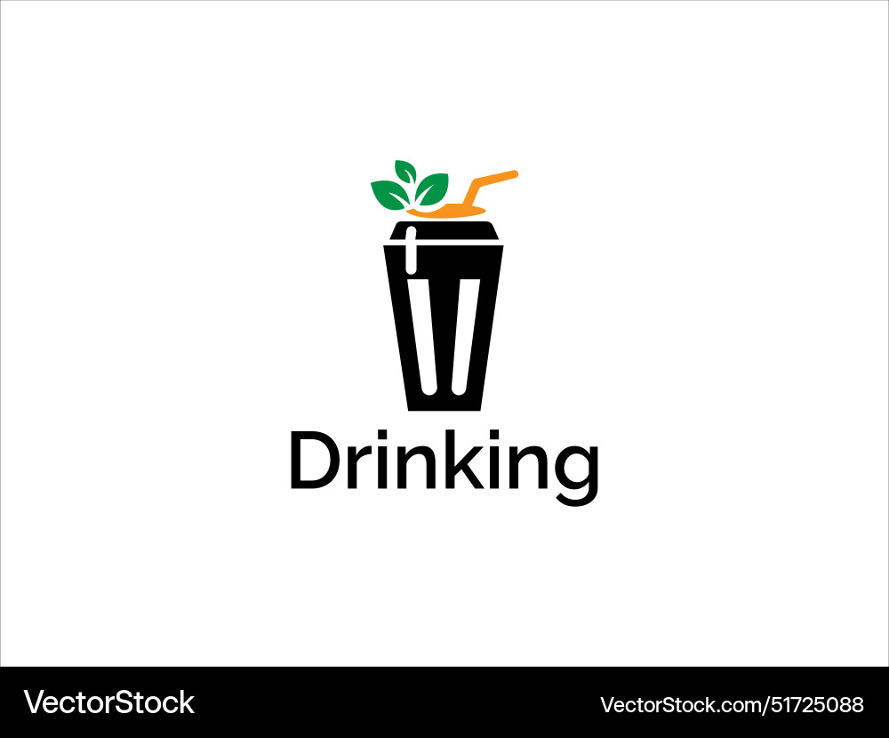 Drinking logo design Royalty Free Vector Image