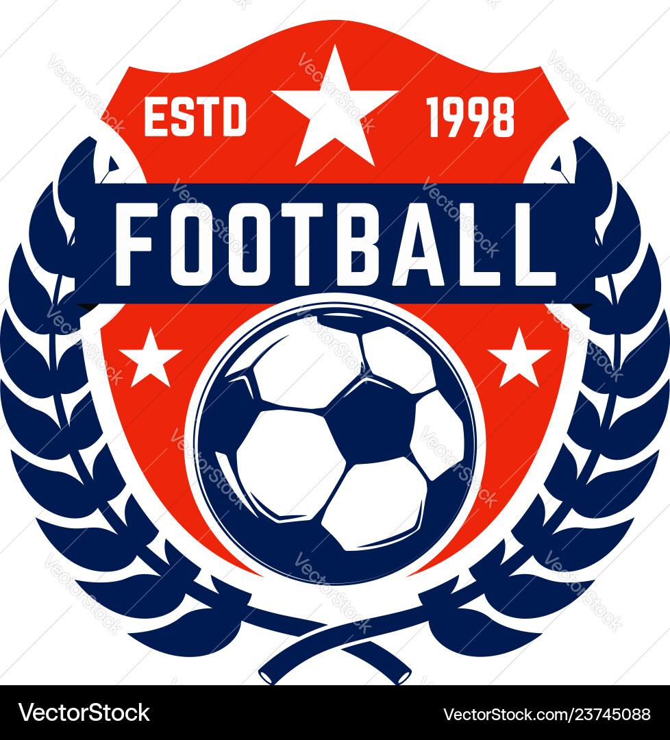 Soccer football emblems design element for logo Vector Image