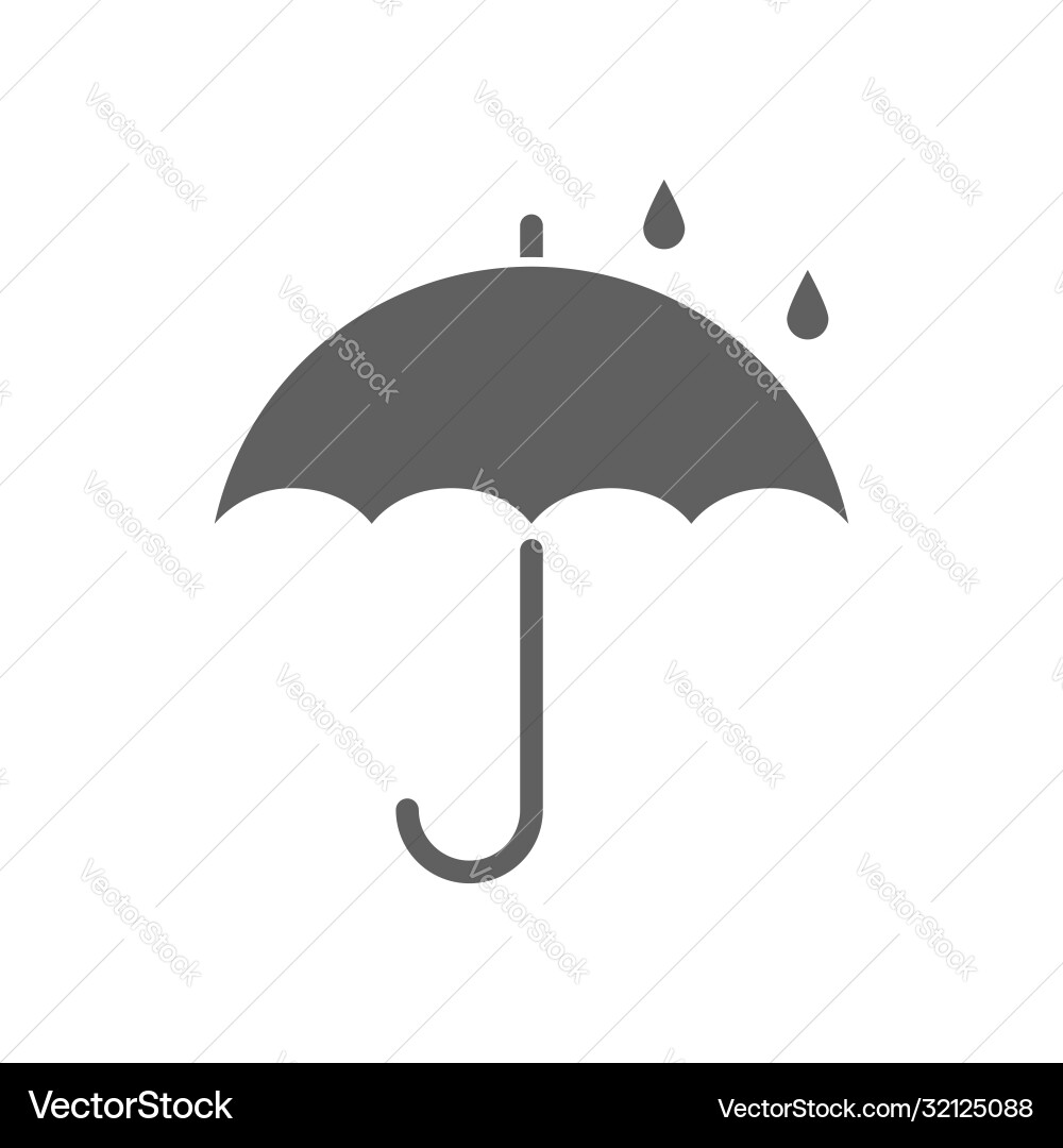 Umbrella sign Royalty Free Vector Image - VectorStock